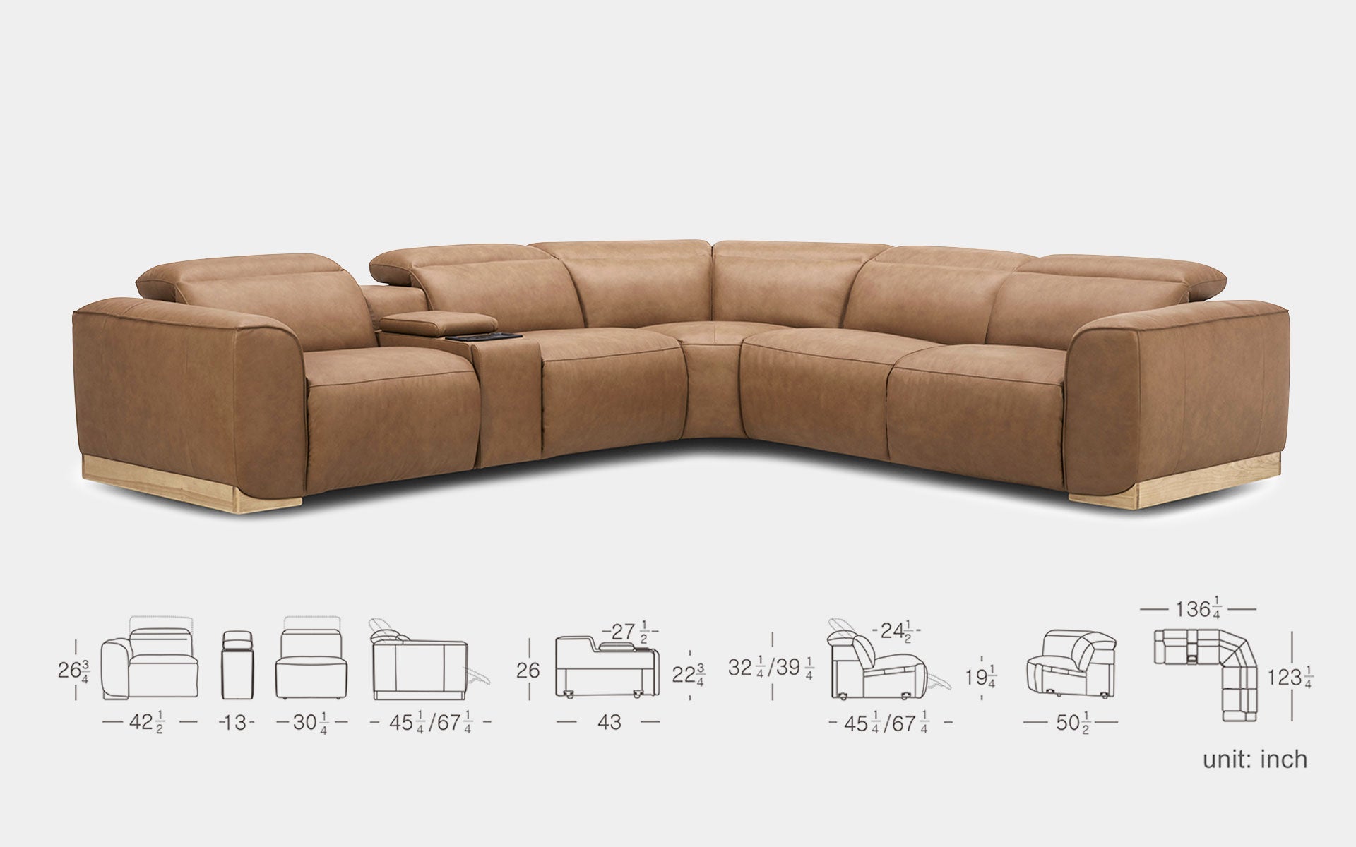 Prunus Modern Motion Reclining Sectional – MoFit Home