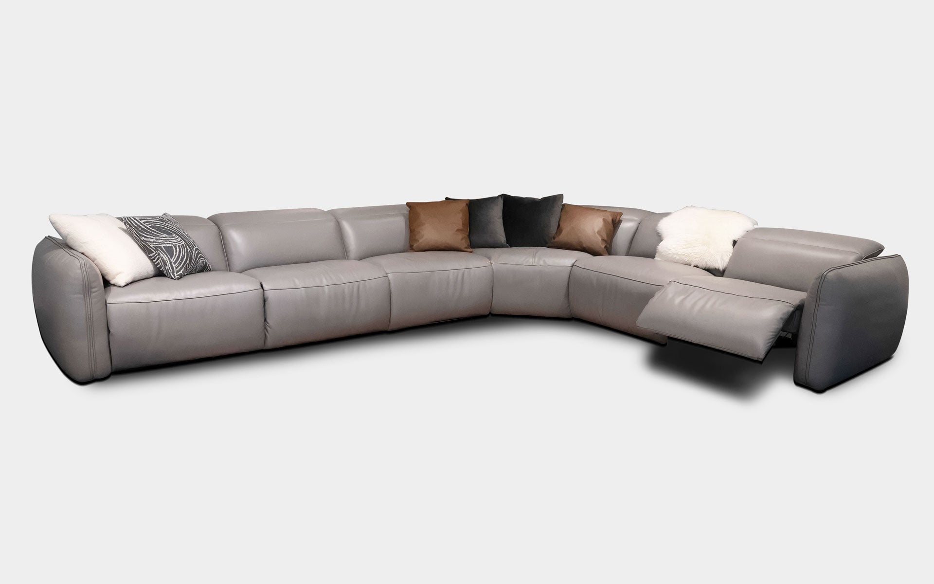 Snowdrop Modern Motion Reclining Sectional Sofa | Modern Power ...