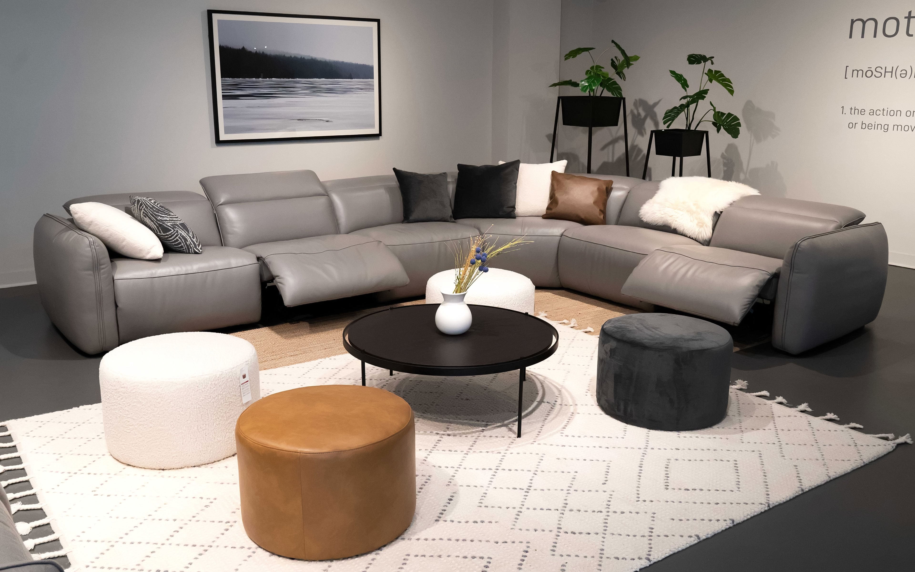 Snowdrop Modern Motion Reclining Sectional Sofa | Modern Power ...